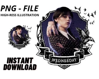 Wednesday Addams Badge - Etsy