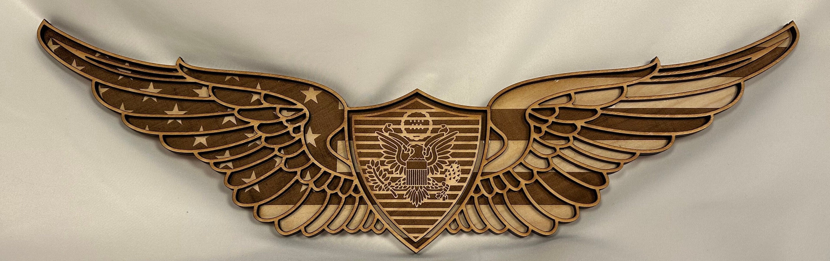 Army Aviation Basic Wings - American Flag Backdrop Wall Hanging - Etsy