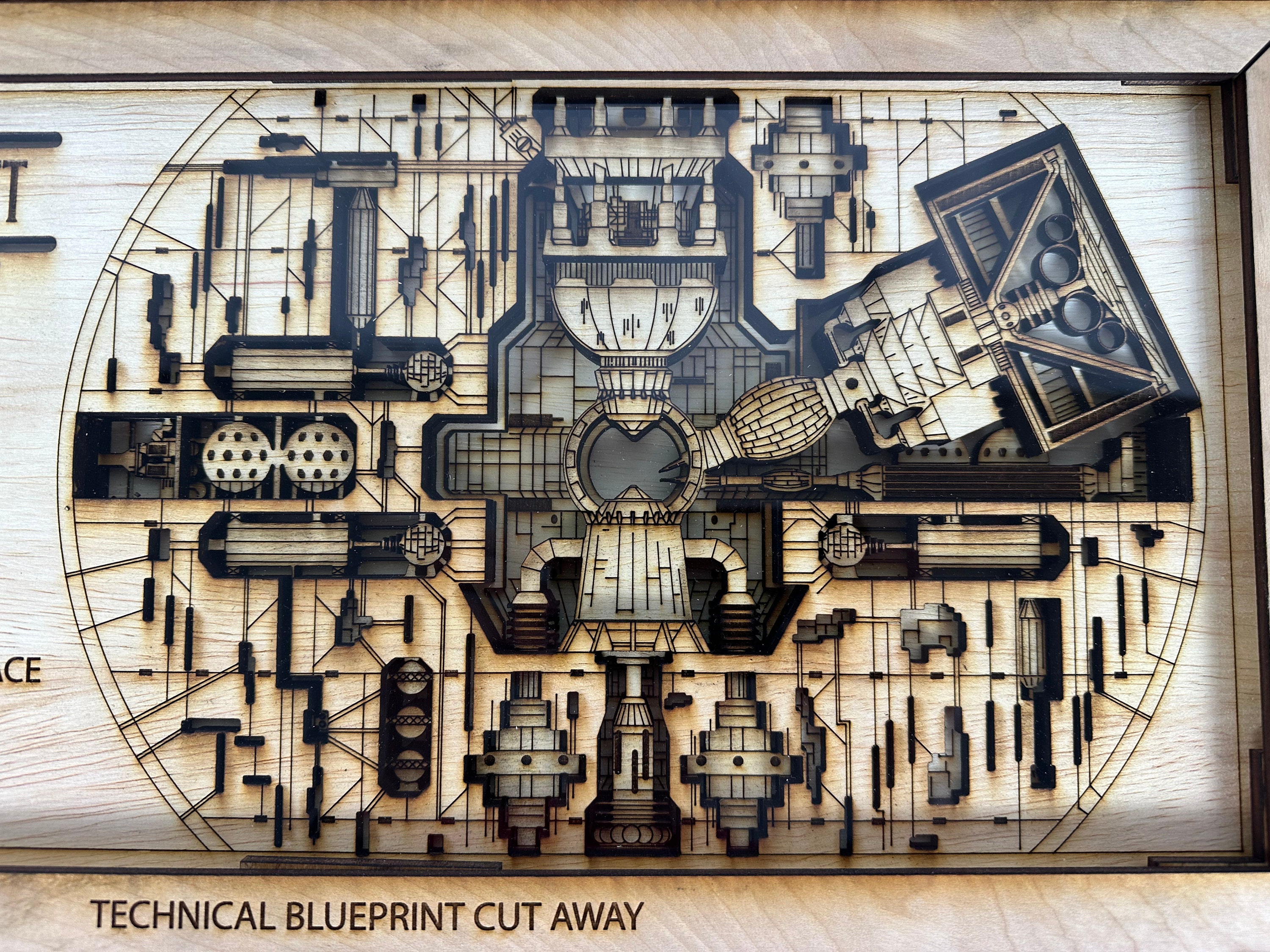 Death Star Technical Blueprint Cut Away - 5 Layers - Etsy