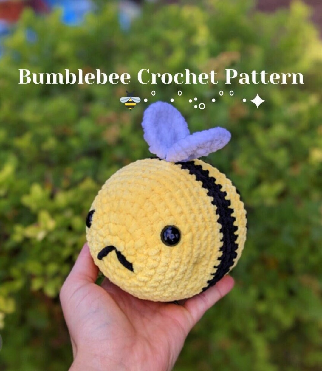 Easy Crochet Bee Pattern Amigurumi PDF Tutorial - DIY Crochet Bee ...