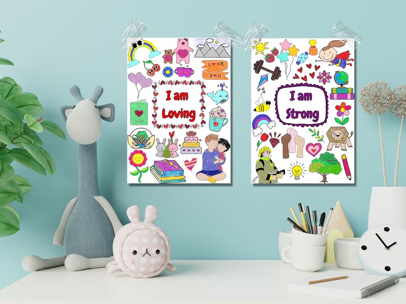 Positive Affirmations Coloring Book Pages for Girls | Instant Download ...