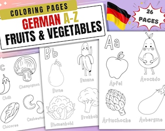 A-Z Printable Alphabet Coloring Pages | Fruits & Vegetables | Coloring ...