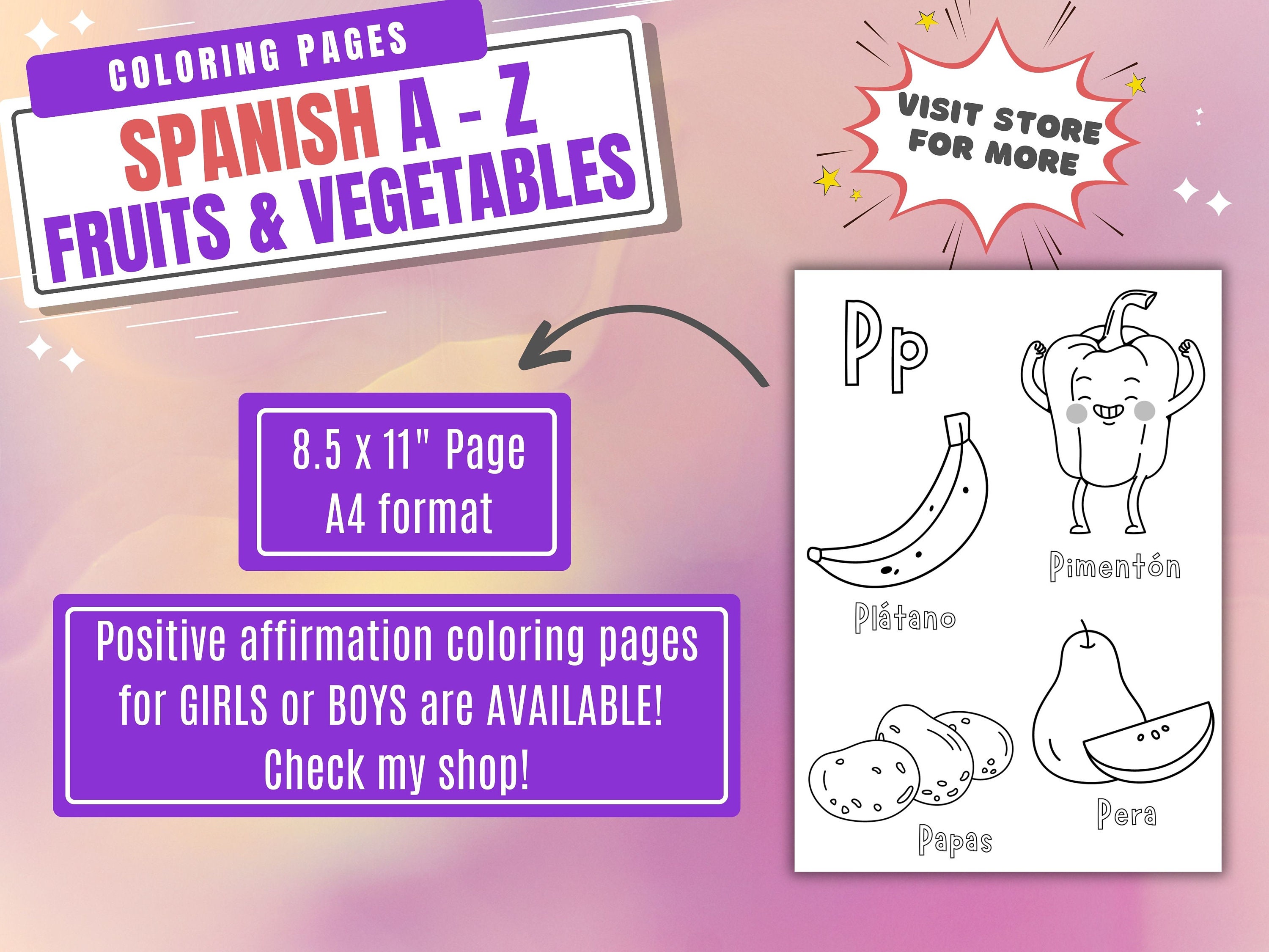 Spanish Alphabet Abecedario En Español A-Z Printable Alphabet Coloring ...