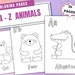 A-Z Printable Alphabet Coloring Pages Animals Coloring Sheets for Kids ...