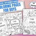 Positive Affirmations Coloring Book Pages for Boys | Instant Download ...