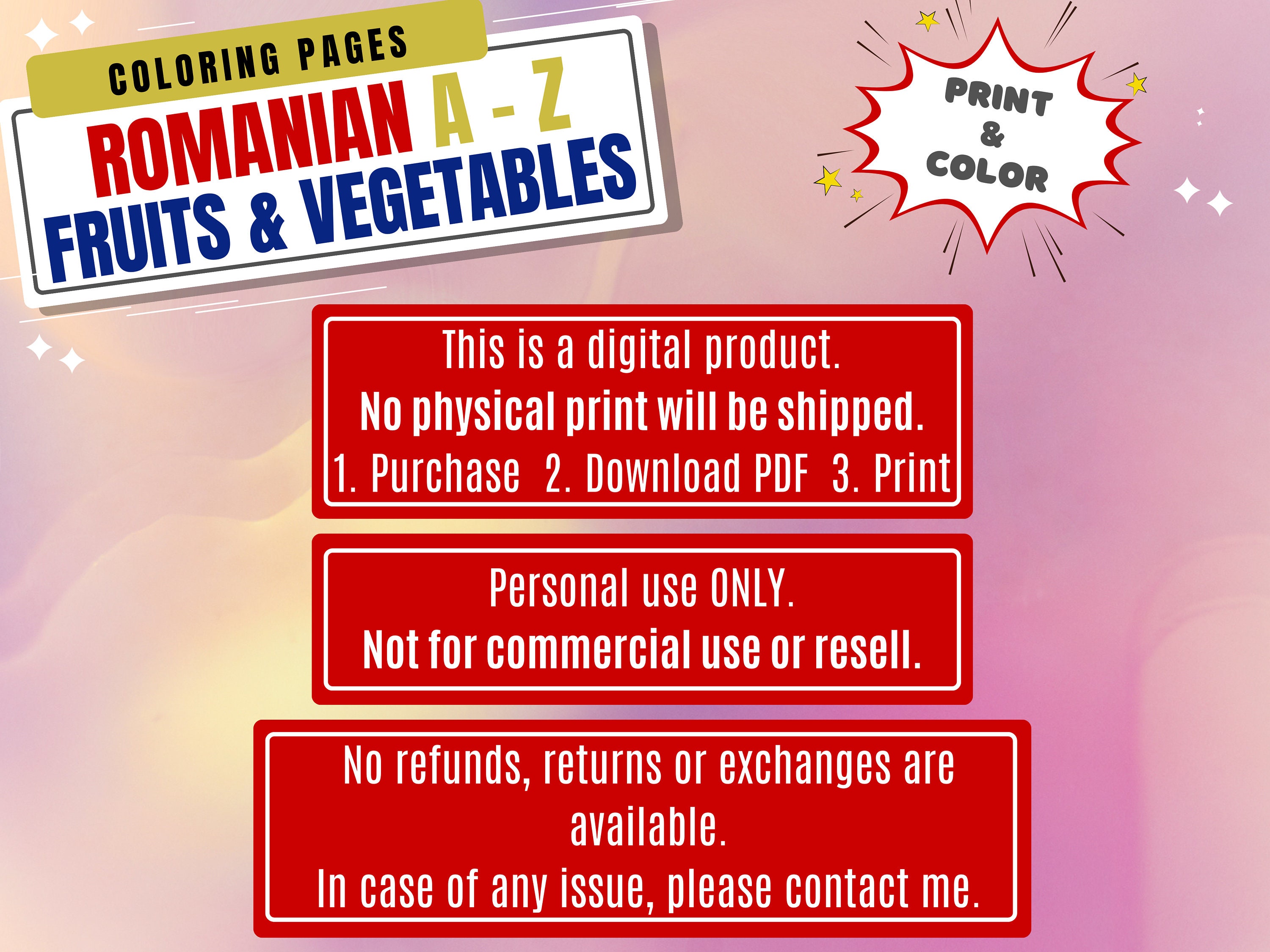 Romanian Alphabet A-Z Printable Alphabet Coloring Pages - Etsy