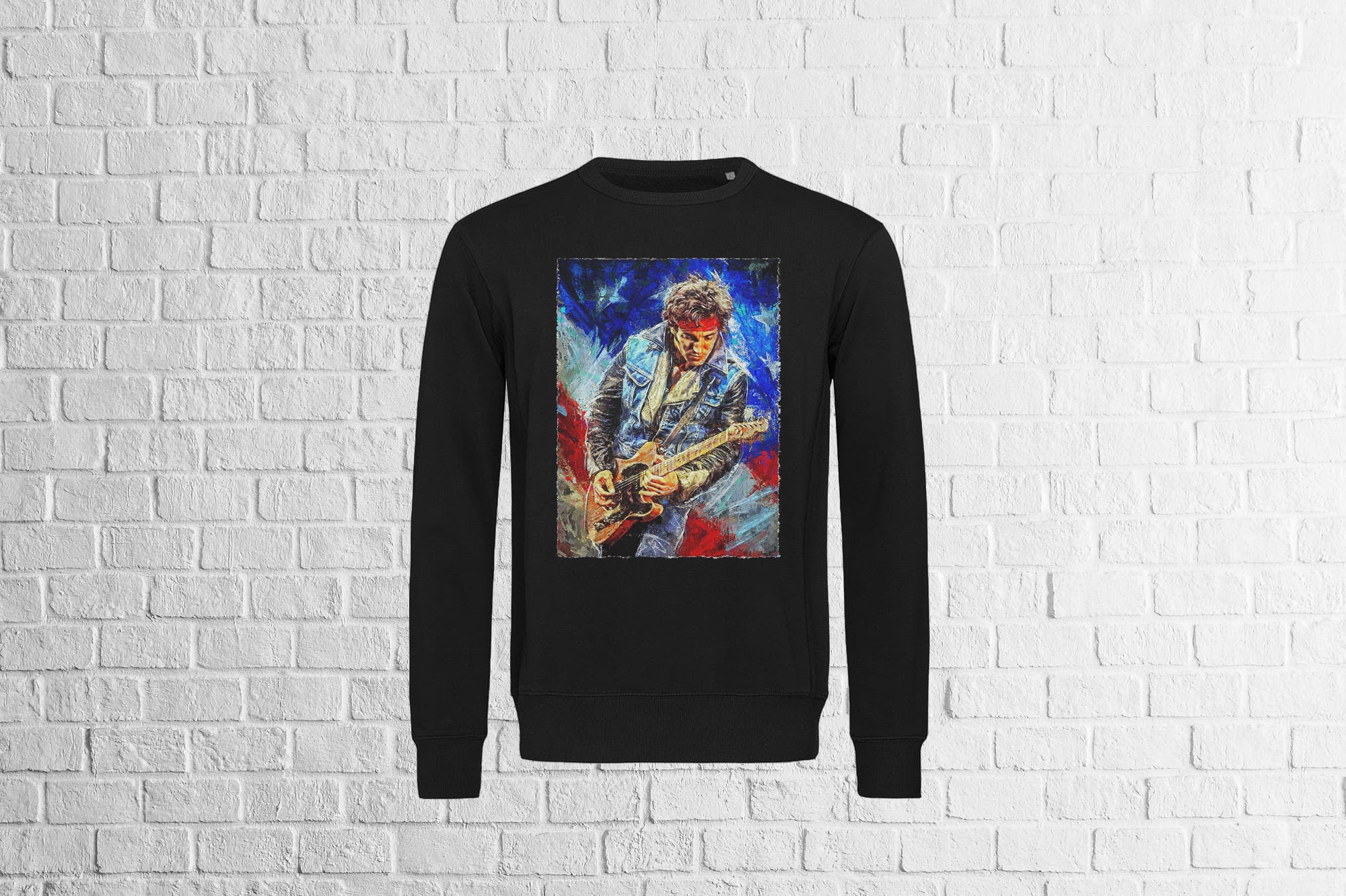 Bruce Springsteen United States Flag Guitar Solo Art Unisex Cotton ...