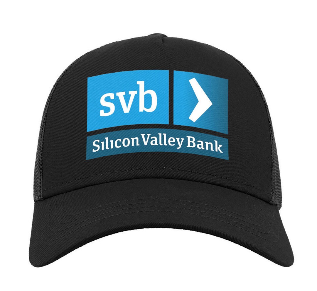 Silicon Valley Bank SVB Bank Logo Flat Visor Snapback Hat Trucker Cap ...
