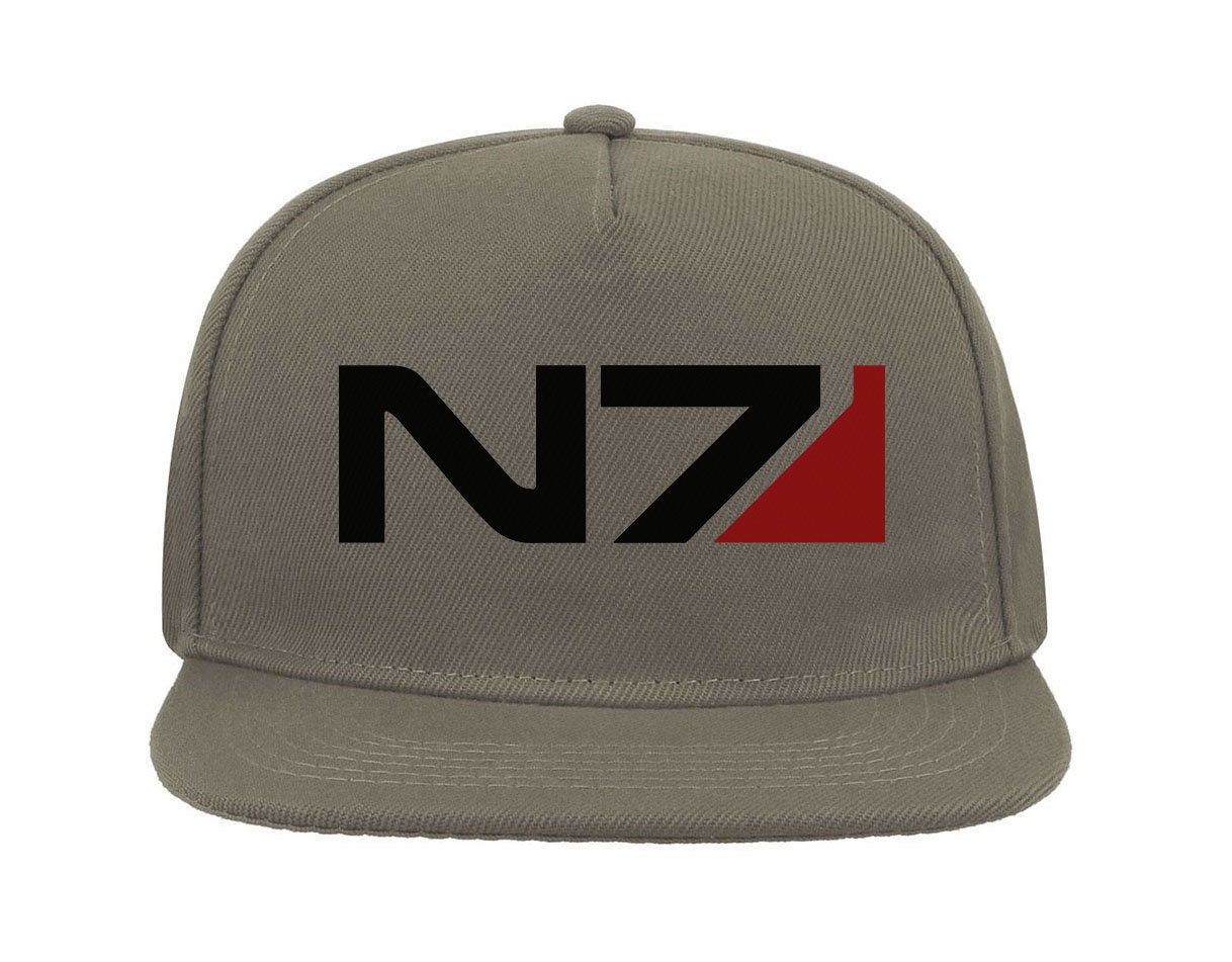 N7 Black and Red Logo Flat Visor Snapback Hat Trucker Cap - Etsy