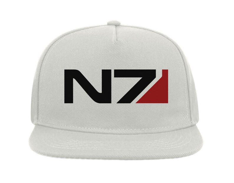 N7 Black and Red Logo Flat Visor Snapback Hat Trucker Cap - Etsy