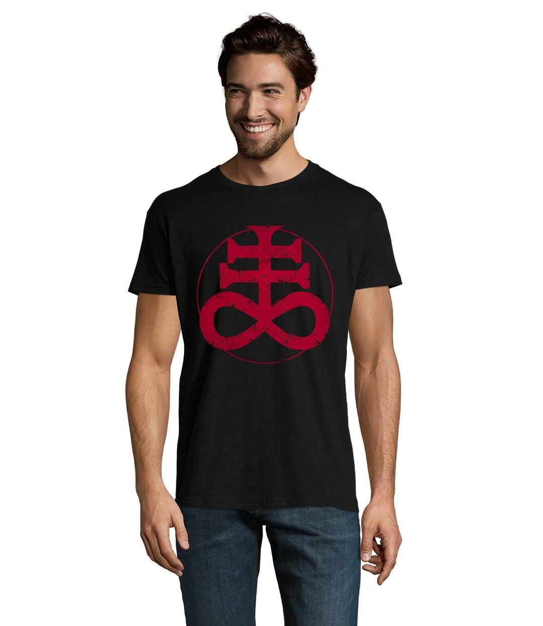 Binding of Isaac Satanic Cross of Leviathan Unisex Men's Cotton T-shirt ...