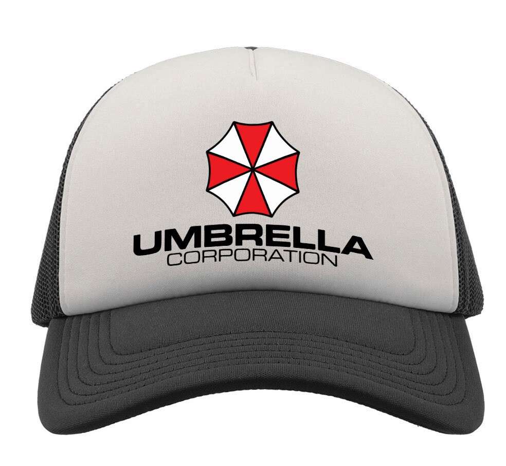 Resident Evil Umbrella Corporation Logo Flat Visor Snapback Hat Trucker ...
