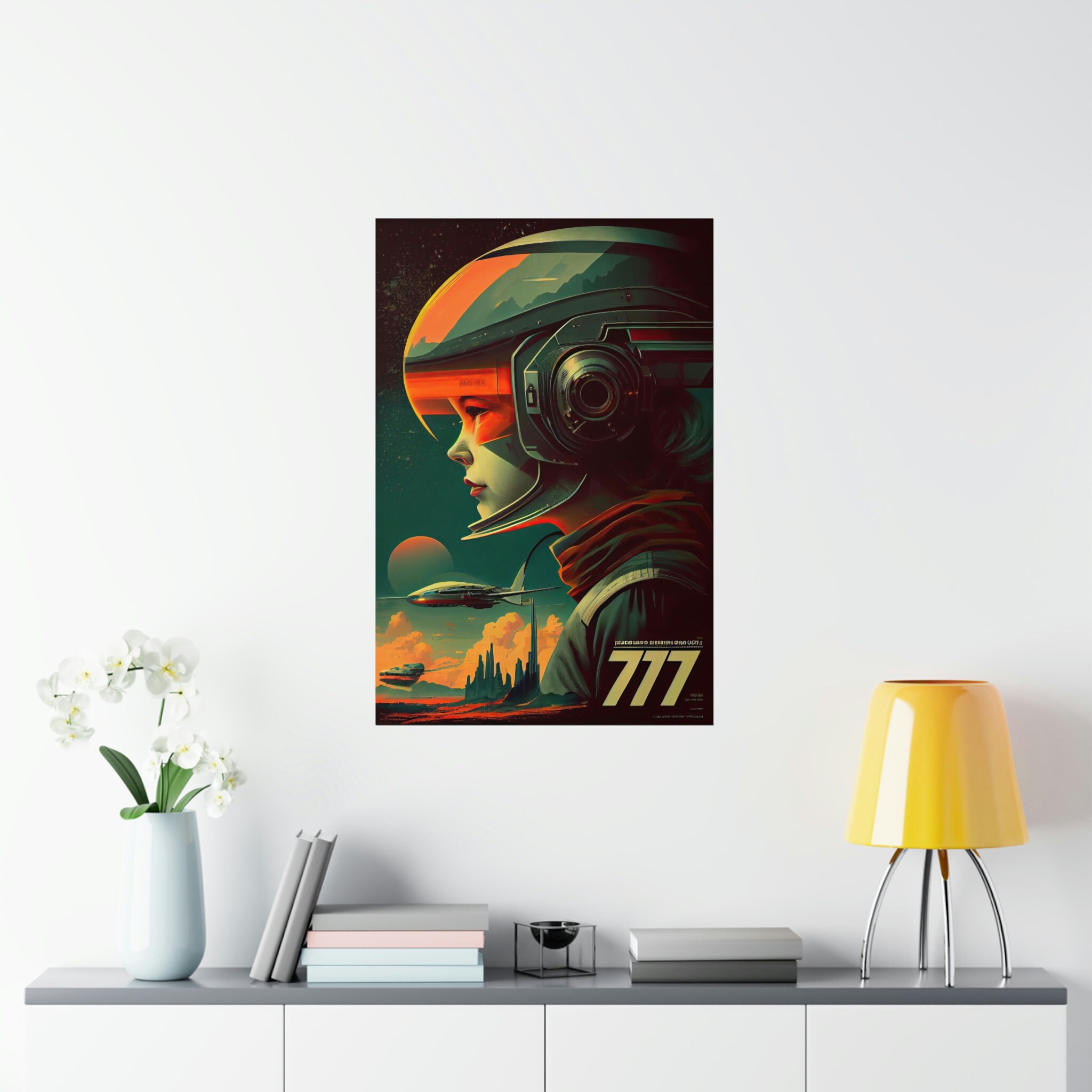70s Retro Scifi Painting Poster | Wall Art | Print | Cyberpunk | Future ...
