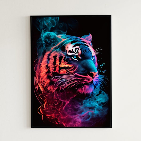 Neon Tiger - Etsy