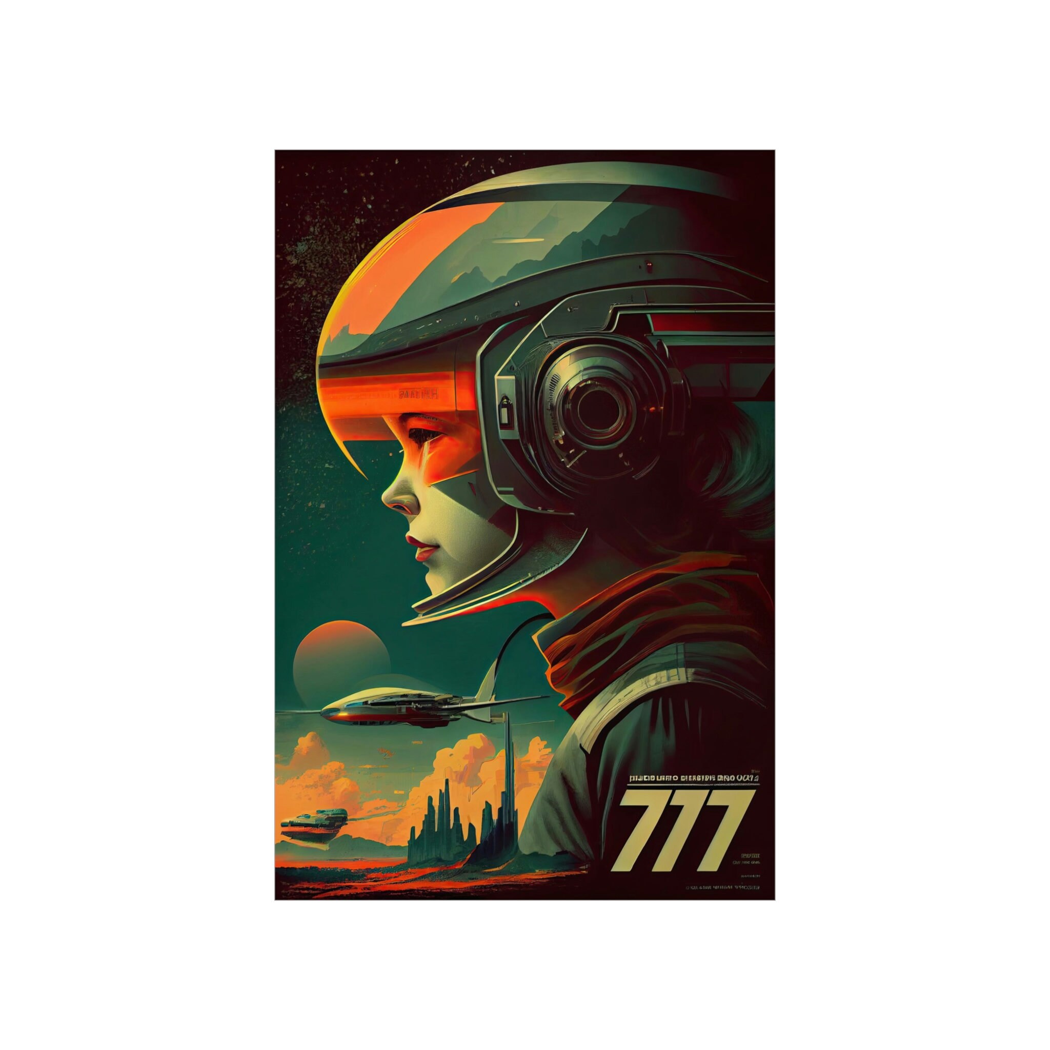 70s Retro Scifi Painting Poster | Wall Art | Print | Cyberpunk | Future ...