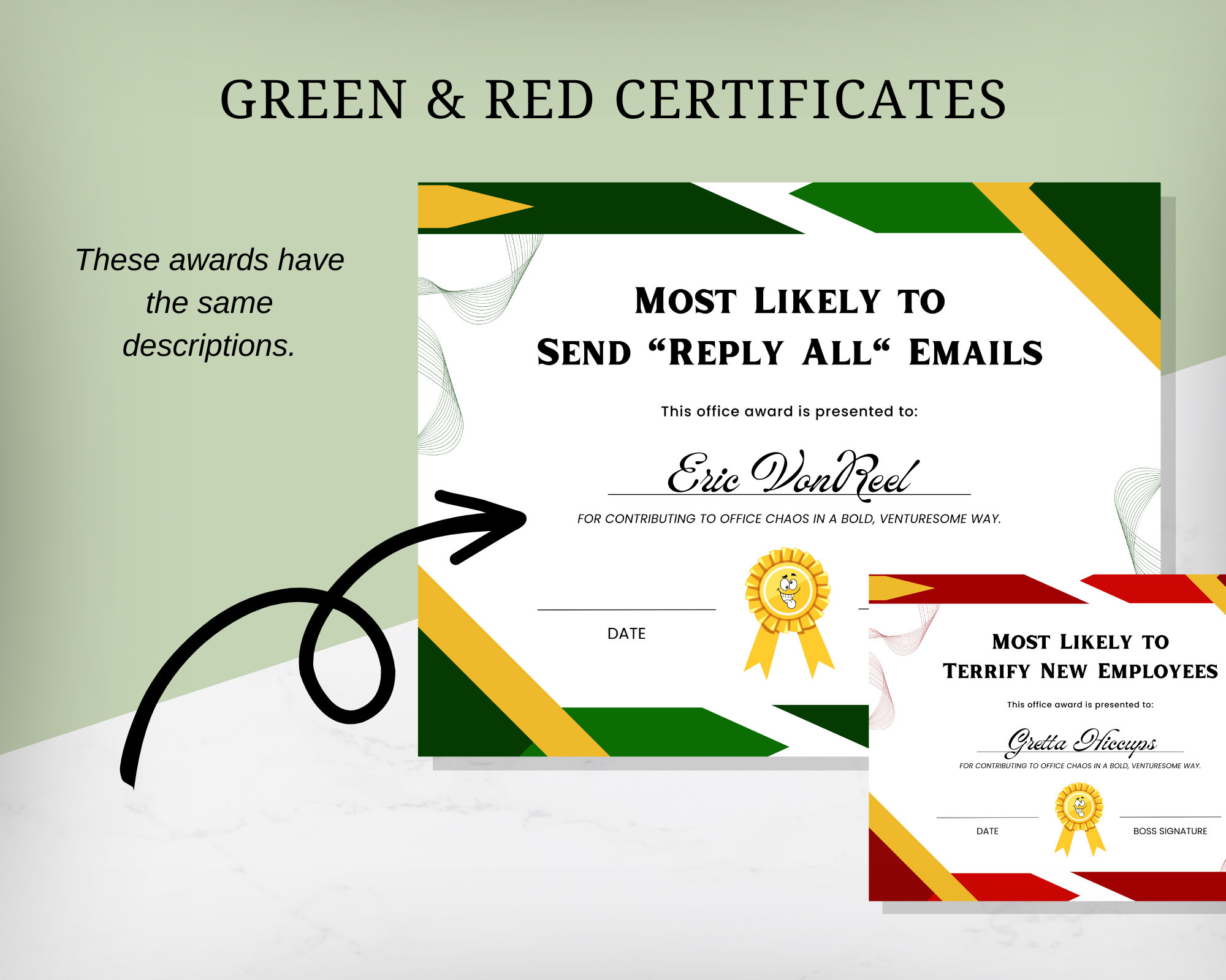 101 Funny Office Employee Awards - Work Party, Certificates, Printable ...