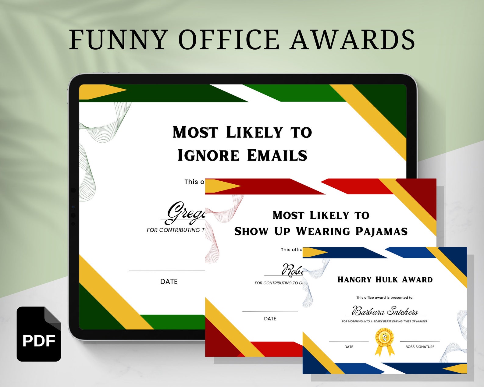 101 Funny Office Employee Awards - Work Party, Certificates, Printable ...