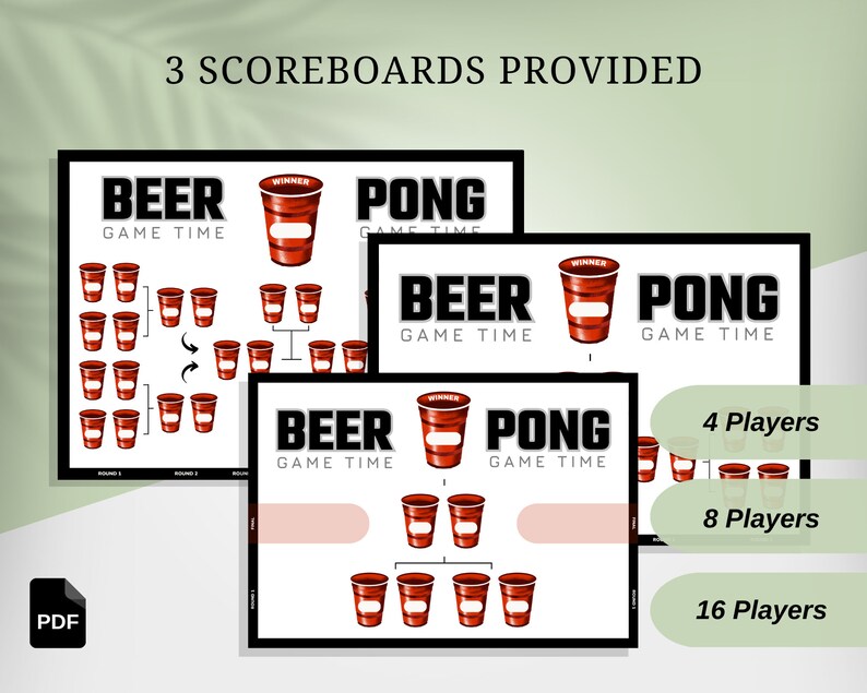 Beer Pong Scoreboard - Challenge Accepted Party Games - Etsy