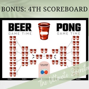 Beer Pong Scoreboard - Challenge Accepted Party Games - Etsy