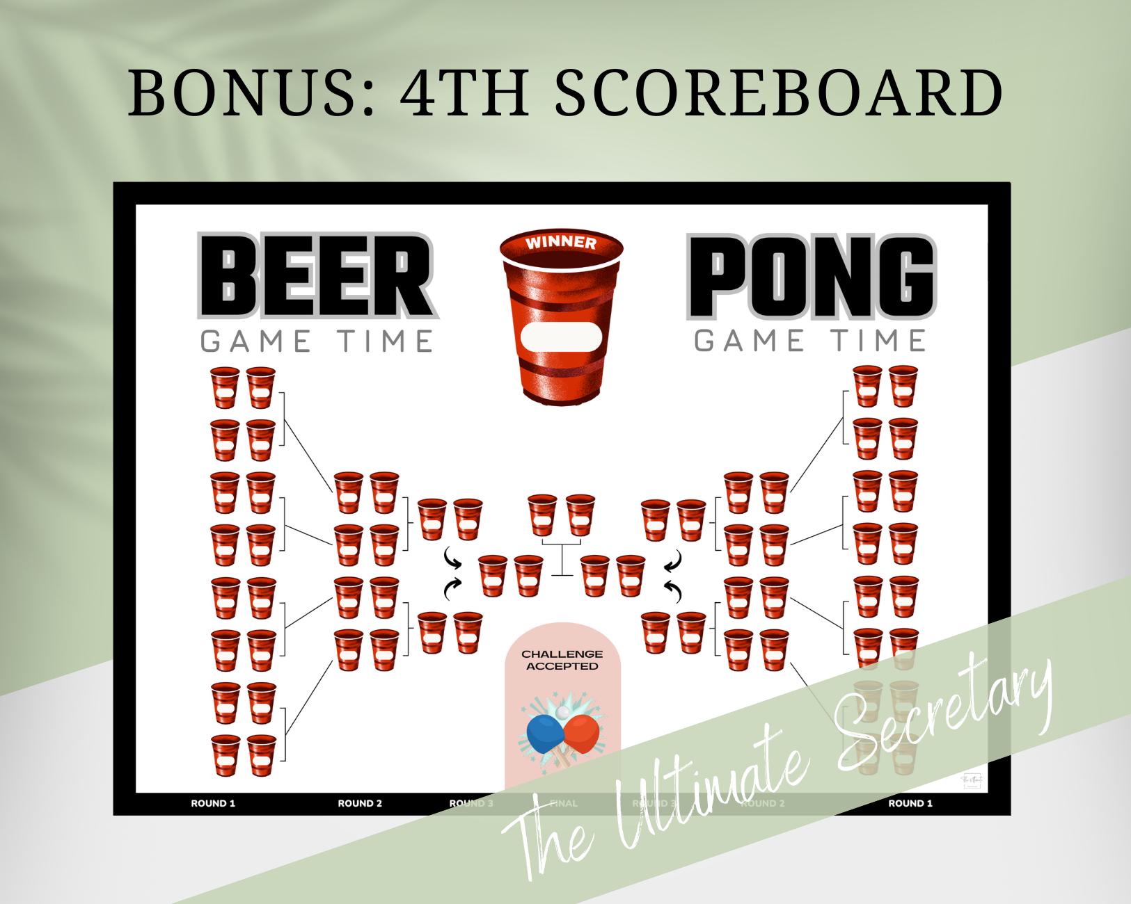 Beer Pong Scoreboard - Challenge Accepted Party Games - Etsy