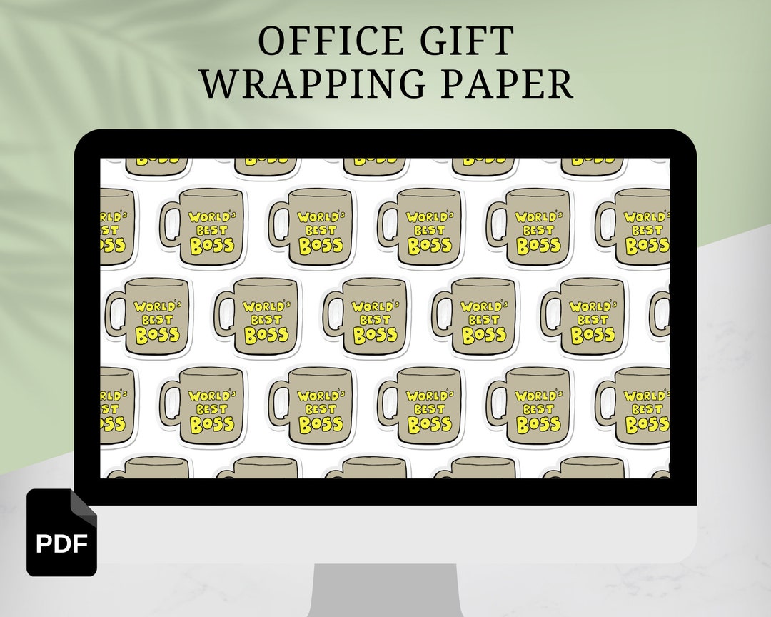 Office Party Wrapping Paper - Instant Download, Printer Friendly, Funny ...