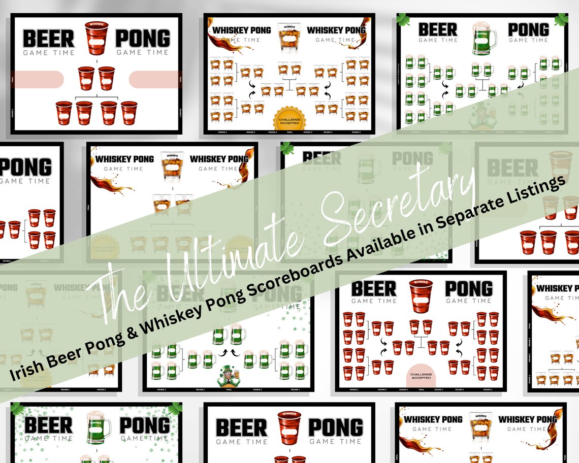 Beer Pong Scoreboard - Challenge Accepted Party Games - Etsy