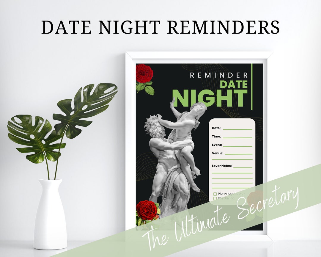 Funny Date Night Reminder Cards - (printable PDF Version Only) - for ...