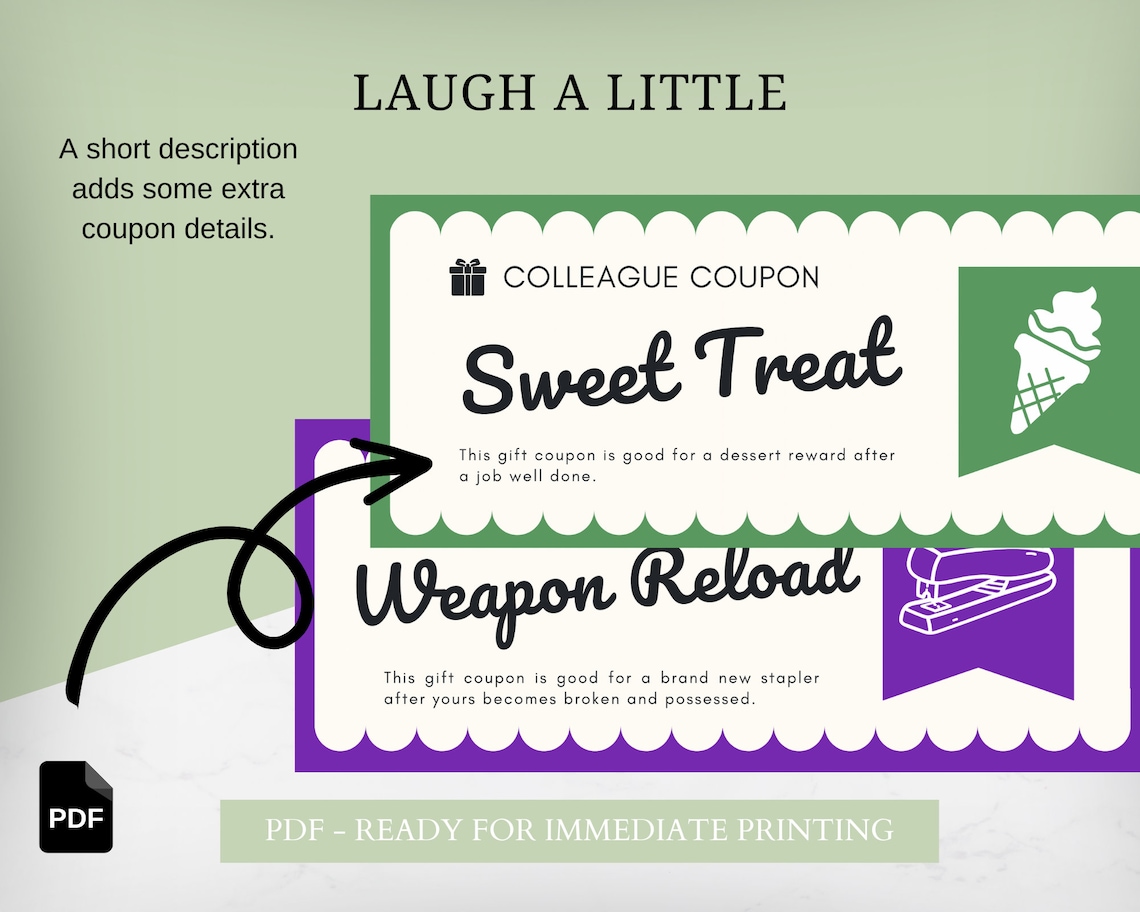 102 Funny Colleague Coupons - Office Employee Gift, Gift Ideas ...