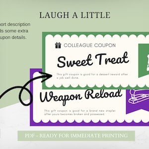 102 Funny Colleague Coupons - Office Employee Gift, Gift Ideas ...