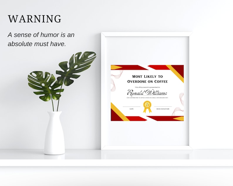 101 Funny Office Employee Awards - Work Party, Certificates, Printable ...