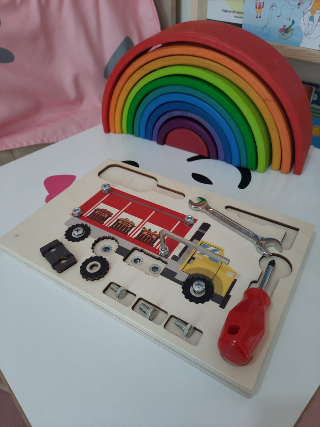 Montessori Screw Board Truck and Greyder Design / Educational Toy / Toy ...