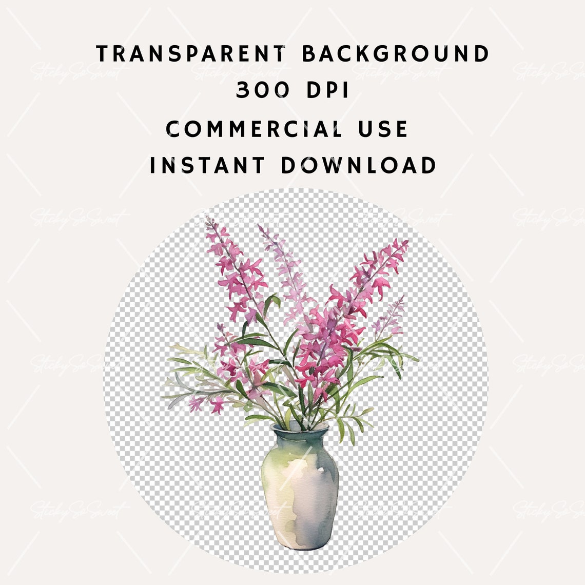 Watercolor Fireweed Bundle Clipart | PNG | Commercial Use | Instant ...
