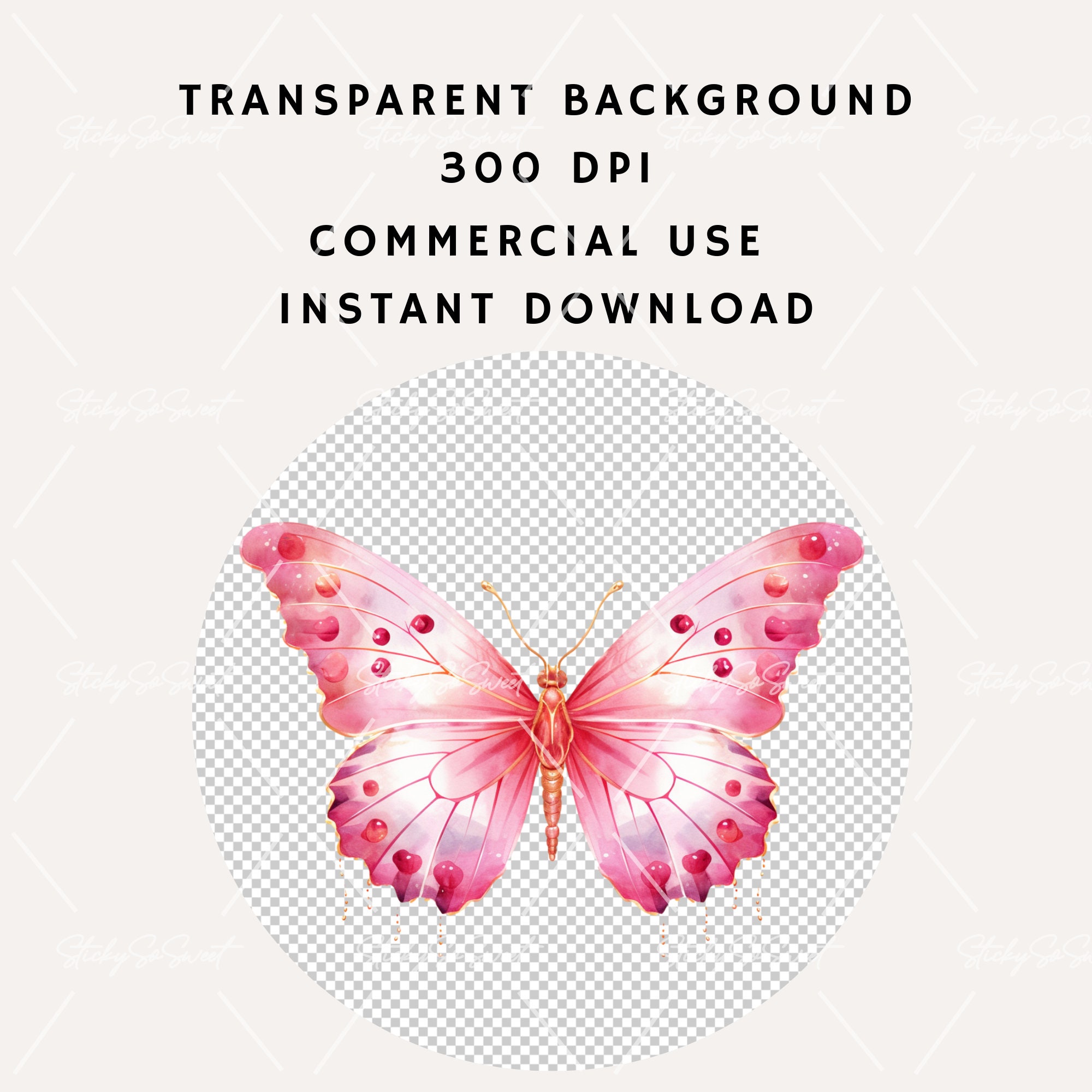 Watercolor Butterfly Clipart Bundle PNG Commercial Use Instant Download ...