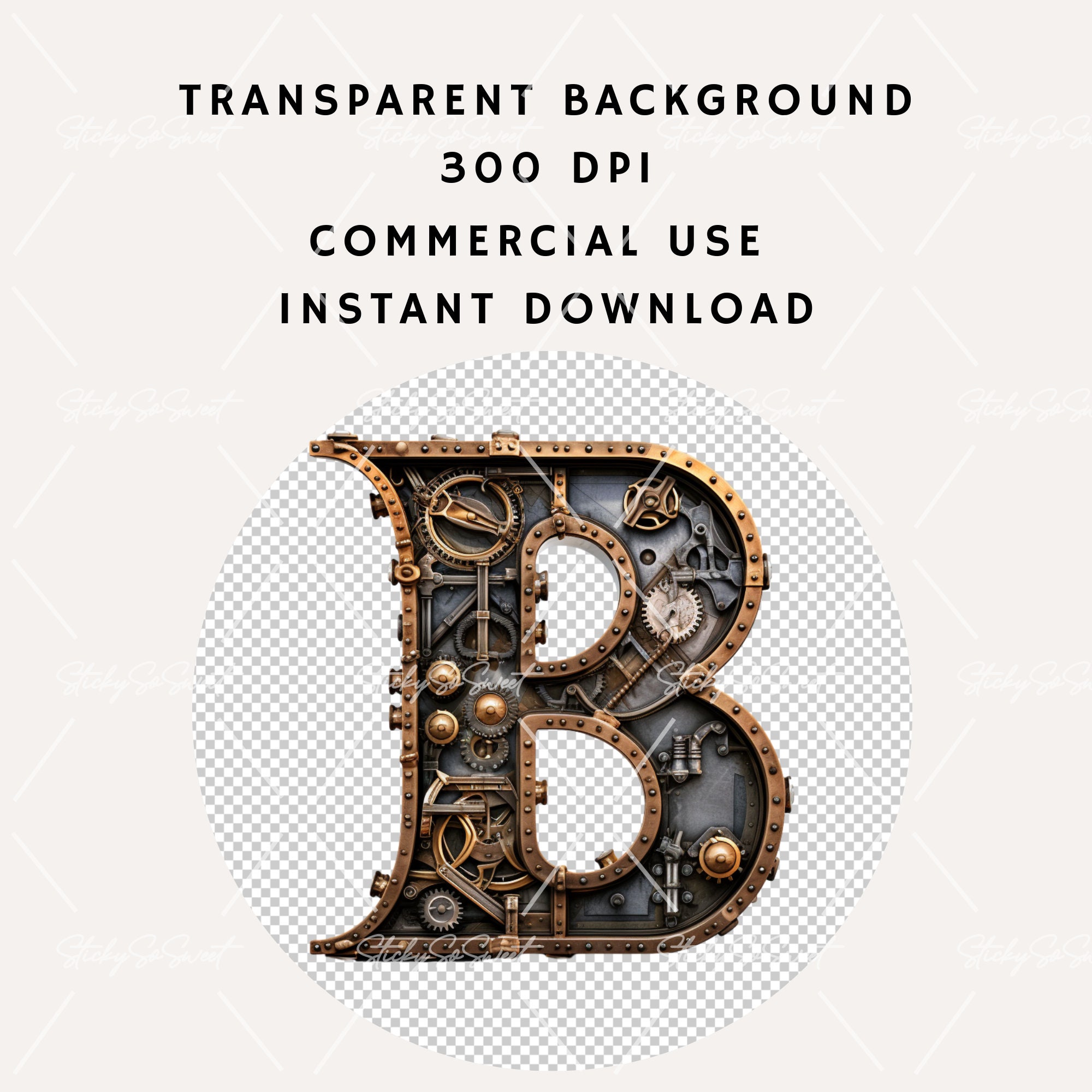 Steampunk Alphabet Letters Clipart Bundle | PNG | Commercial Use ...