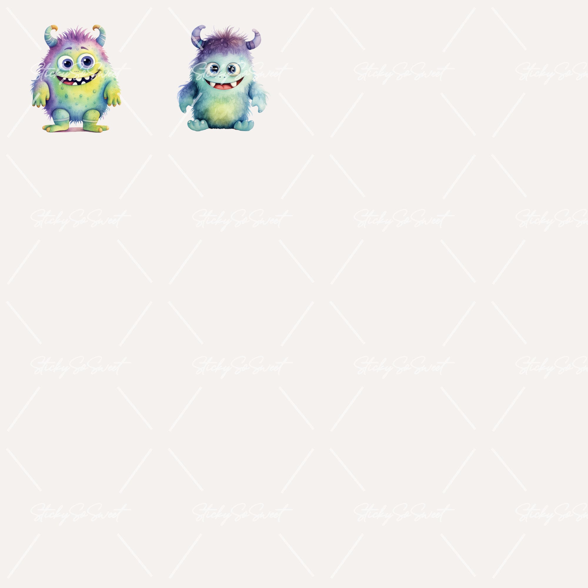 Watercolor Cute Monster Clipart | 18 PNG Bundle (commercial Use) - Etsy