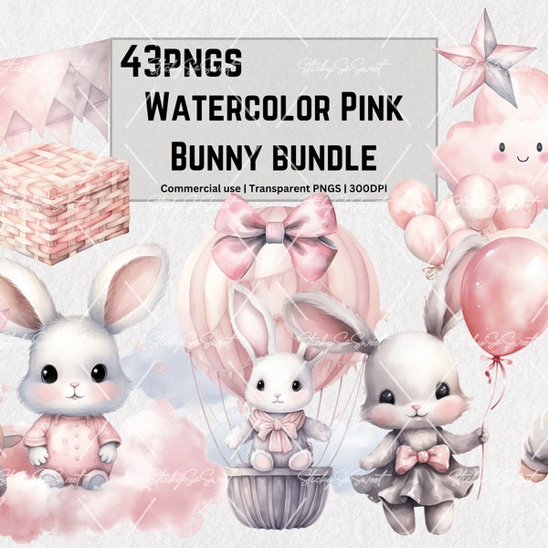 Watercolor Bunny - Etsy