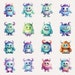 Watercolor Cute Monster Clipart Bundle | PNG | Commercial Use | Instant ...