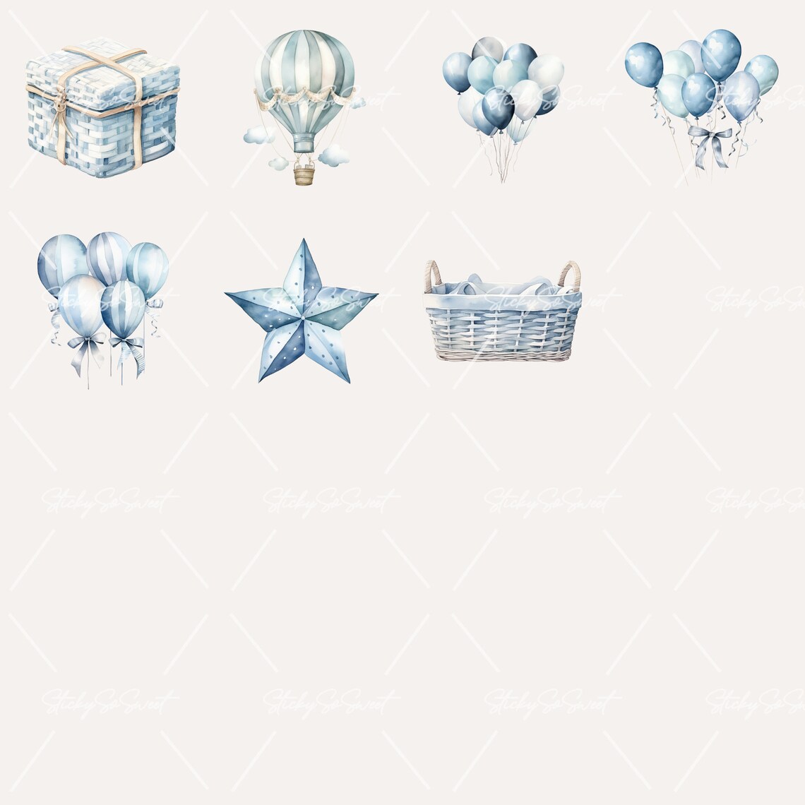 Watercolor Cute Blue Baby Duck Clipart Bundle PNG Commercial Use ...