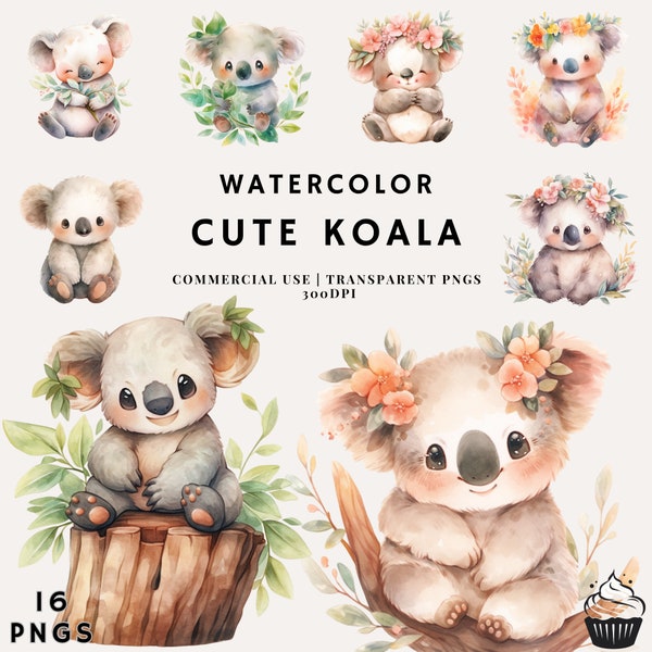 Koala Clipart - Etsy