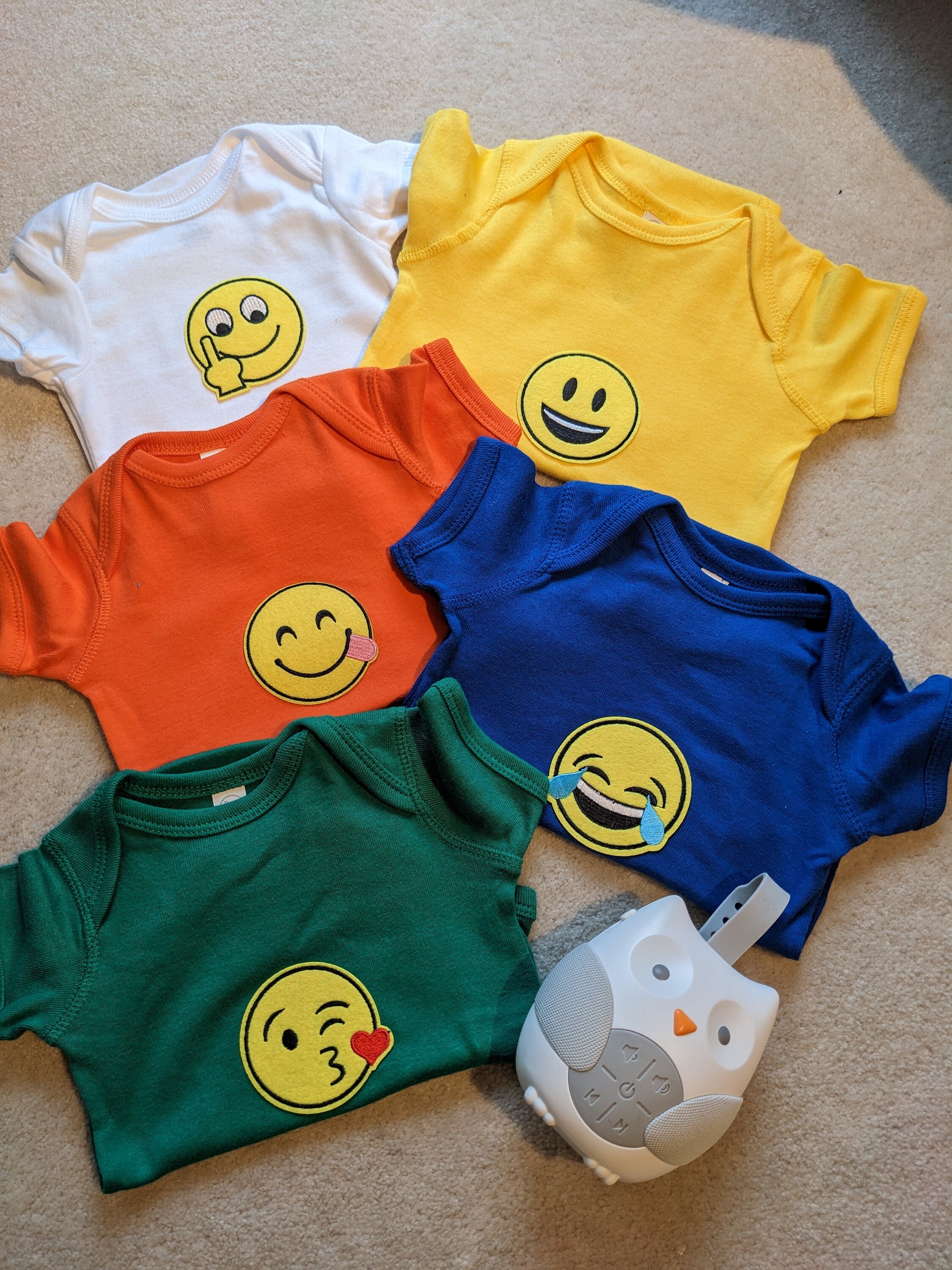 Happy Face Emoji Onesie, Funny Emoj Bodysuit, Newborn Outfit, Emoji ...
