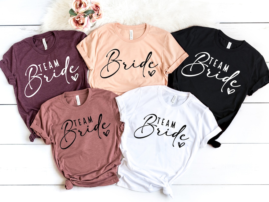 Team Bride Shirts, Bride Shirt, Bachelorette Party Shirts, Bridesmaid ...