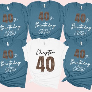 40th Birthday Shirt, 40th Birthday Crew Shirt for Woman, Leopard Print ...