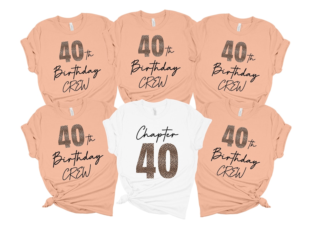 40th Birthday Shirt, 40th Birthday Crew Shirt for Woman, Leopard Print ...