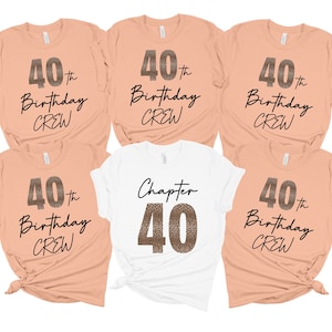 40th Birthday Shirt, 40th Birthday Crew Shirt for Woman, Leopard Print ...