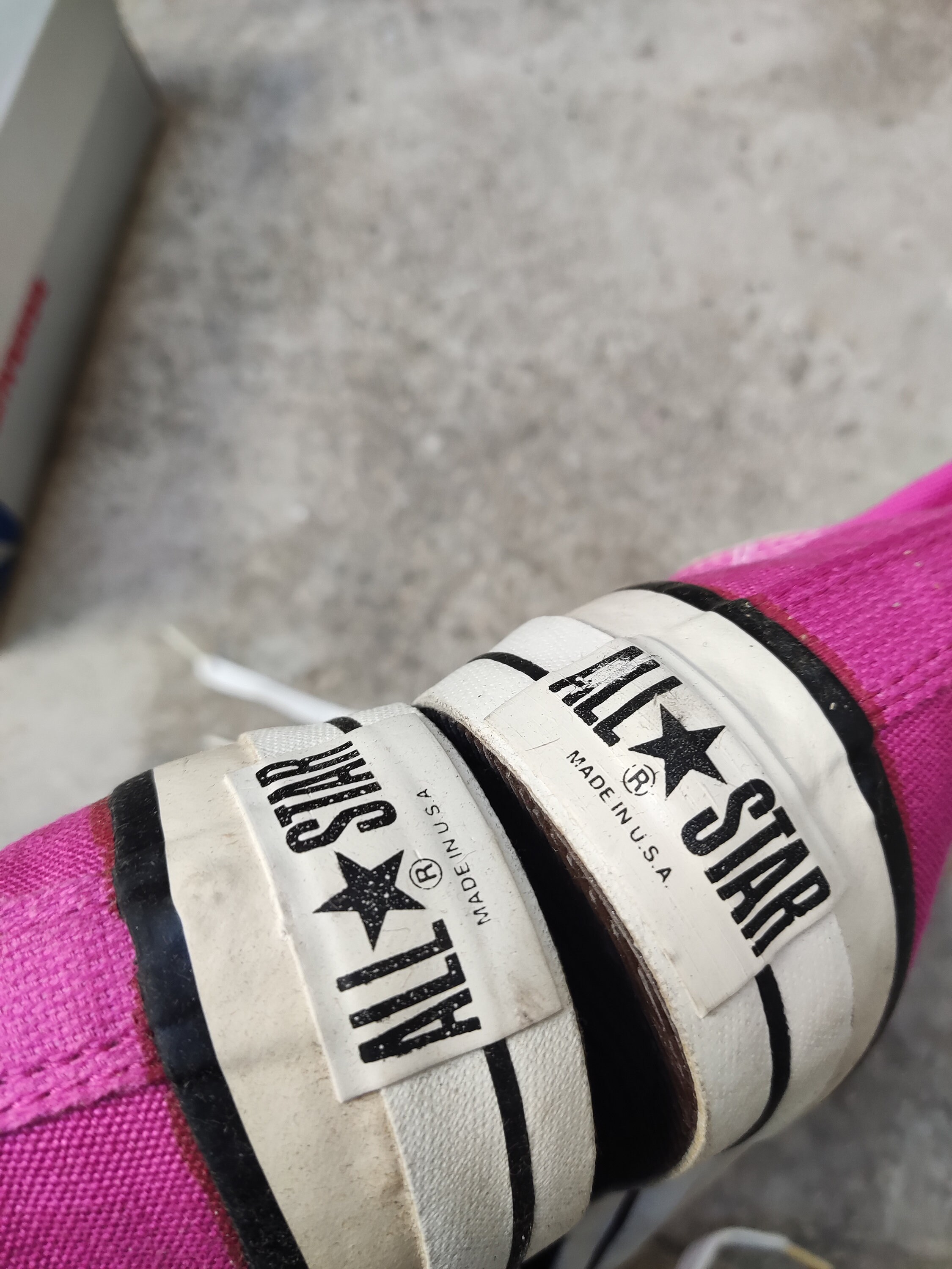 Converse All-star 1980's Made in USA Raspberry Hi US9 1/2 Deadstock ...