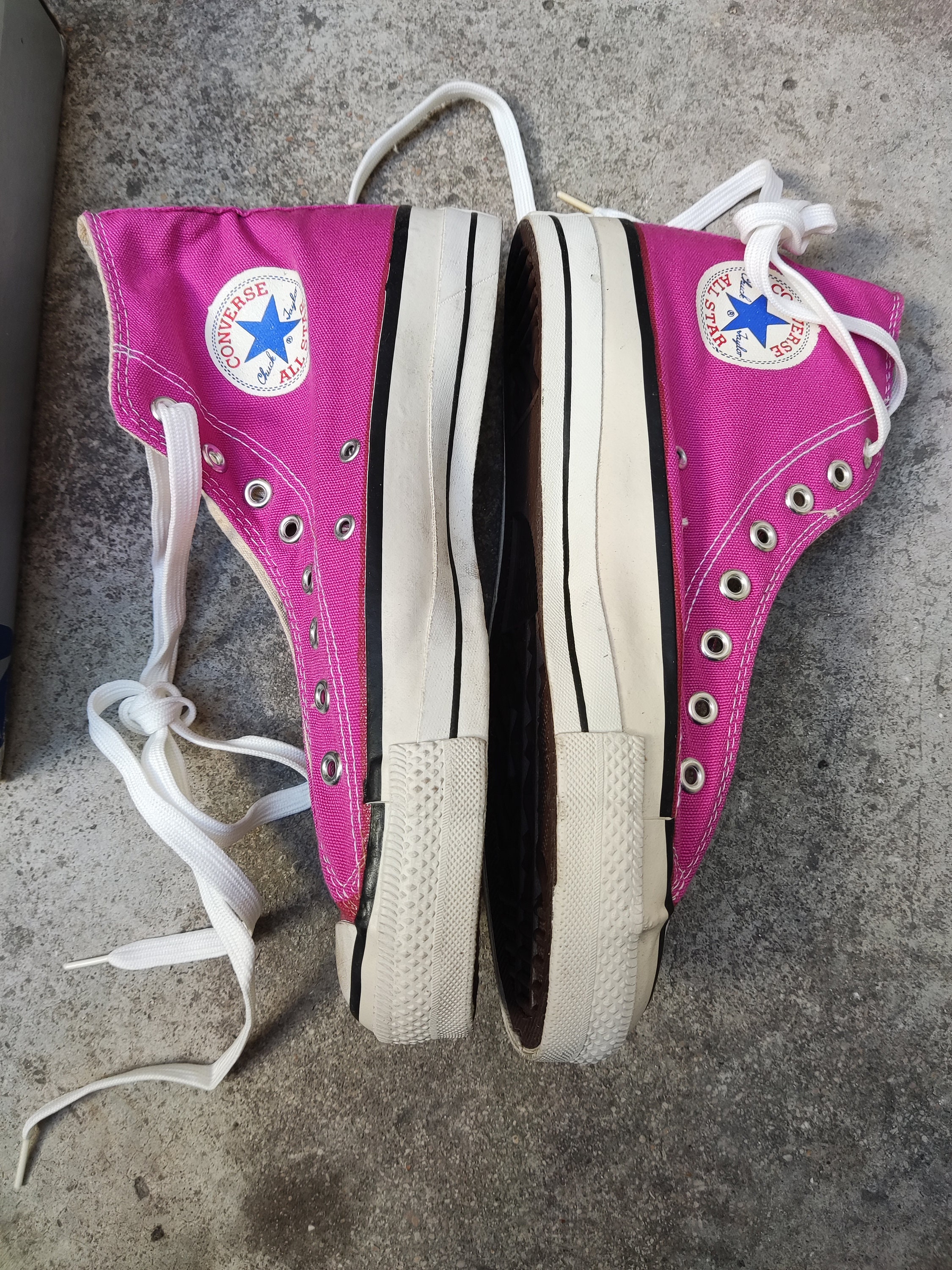 Converse All-star 1980's Made in USA Raspberry Hi US9 1/2 Deadstock ...