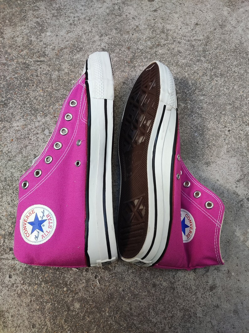 Converse All-star 1980's Made in USA Raspberry Hi US10 1/2 Deadstock ...