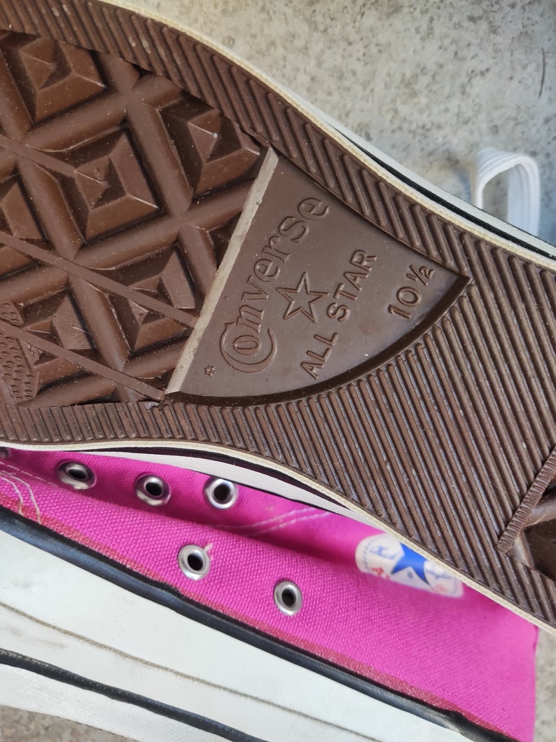 Converse All-star 1980's Made in USA Raspberry Hi US10 1/2 Deadstock ...