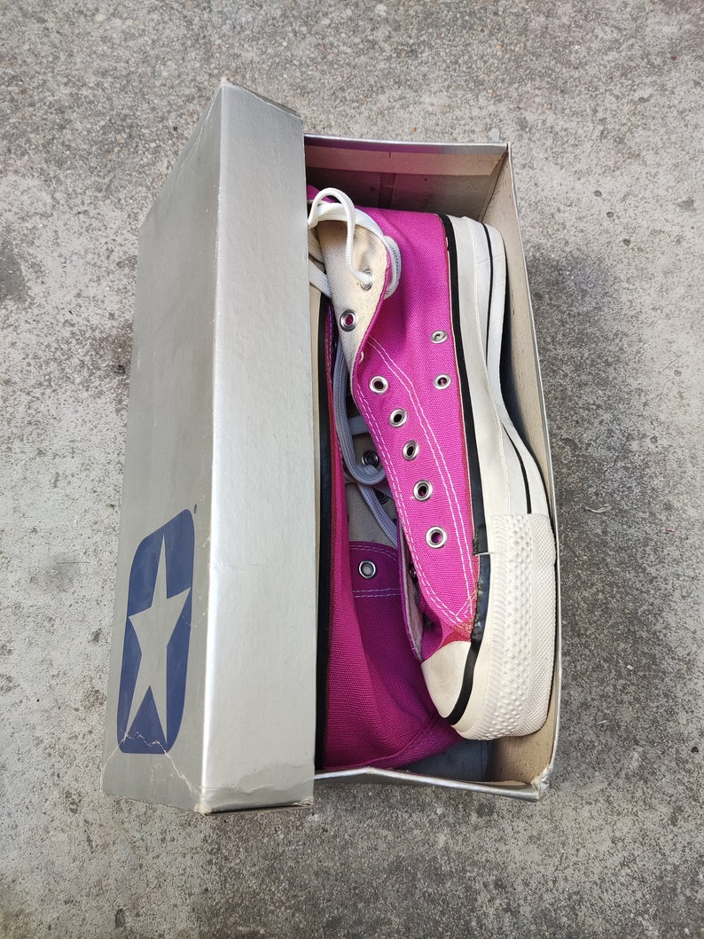 Converse All-star 1980's Made in USA Raspberry Hi US9 1/2 Deadstock ...
