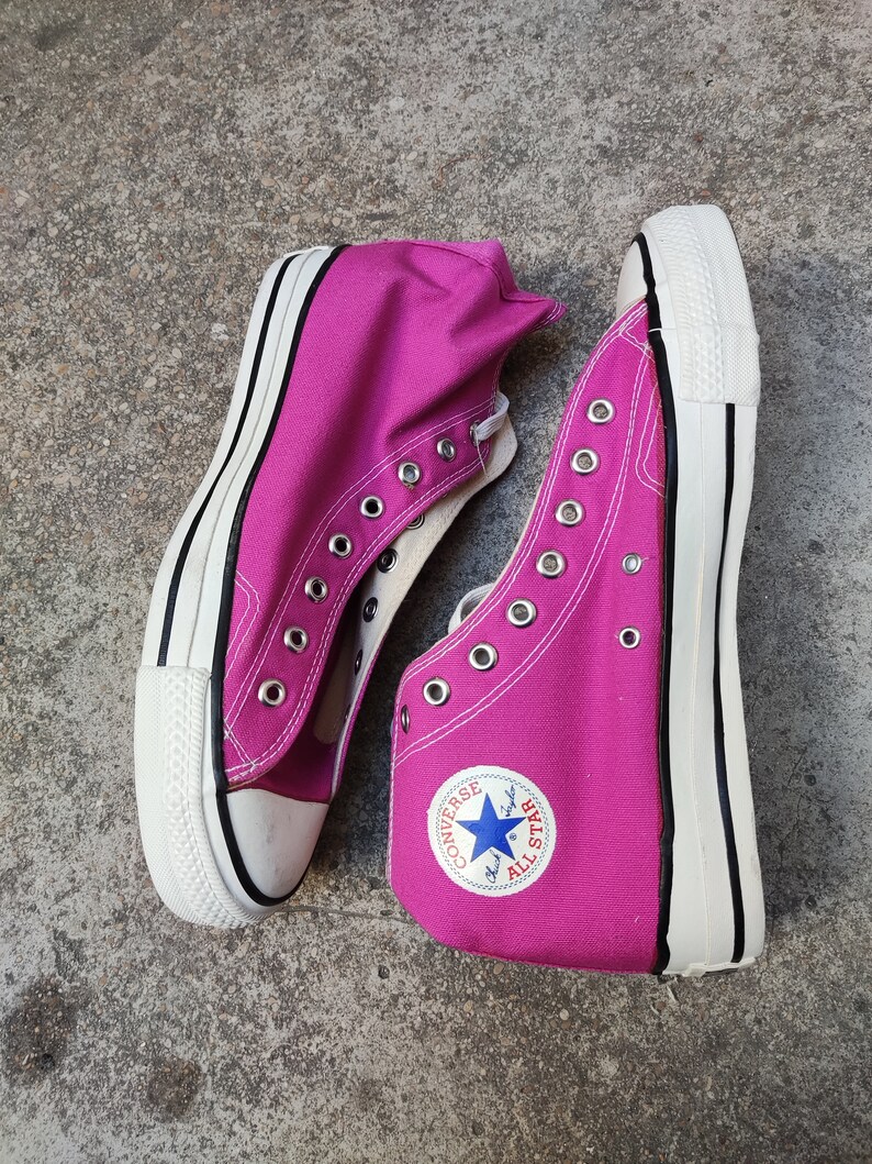 Converse All-star 1980's Made in USA Raspberry Hi US10 1/2 Deadstock ...